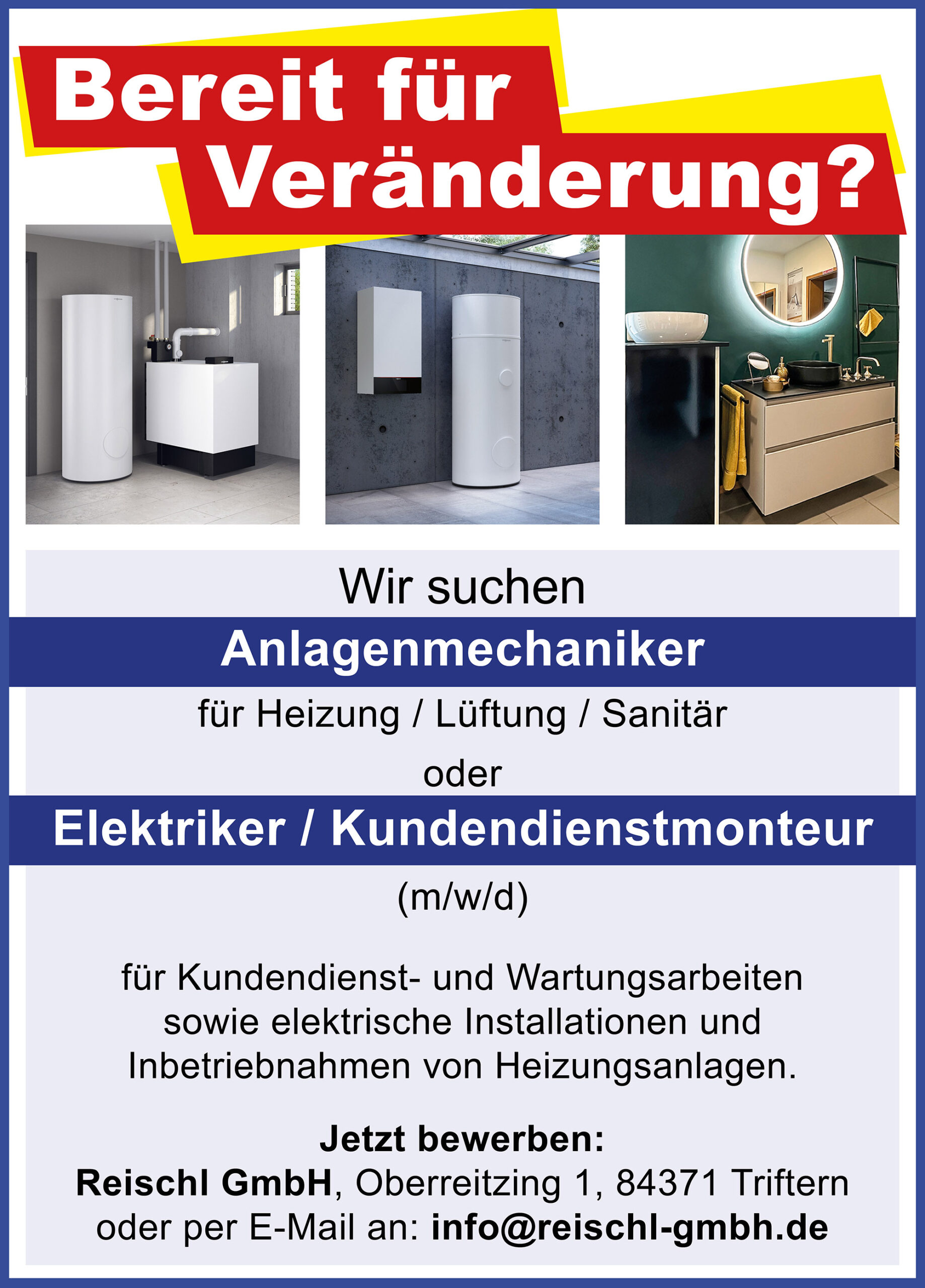 Wir suchen | Reischl GmbH